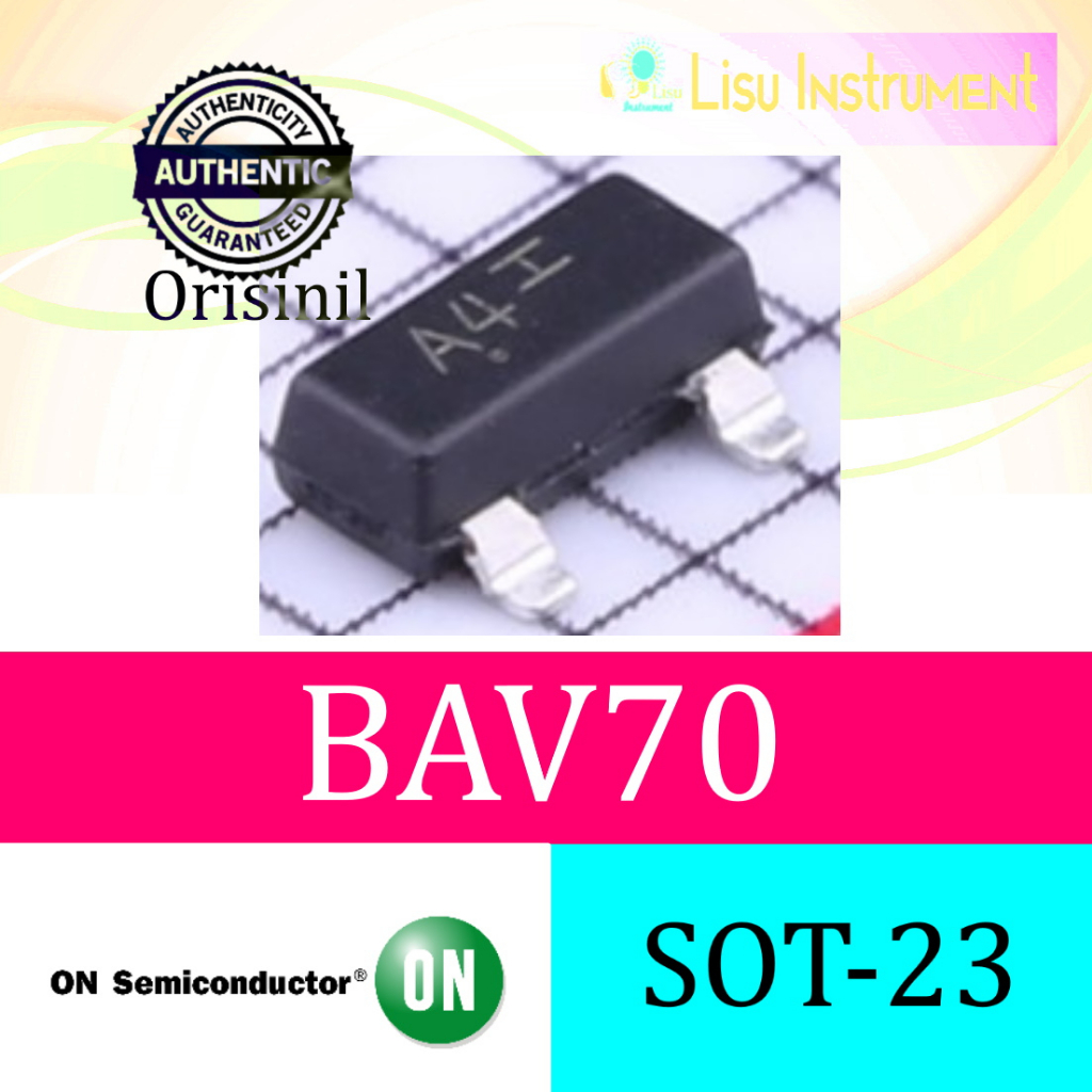 Jual BAV70 A4 100V 200mA Dual Switching Diode Common Cathode SOT-23 Original onsemi BAV70LT1G ...