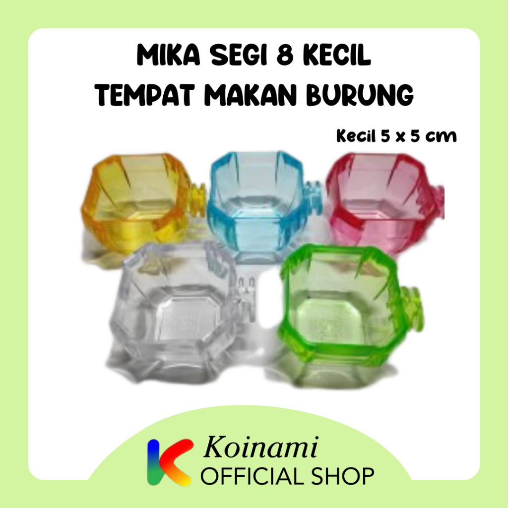 Jual Mika Segi 8 Kecil - Tempat Makan Burung - Tempat Minum Burung ...