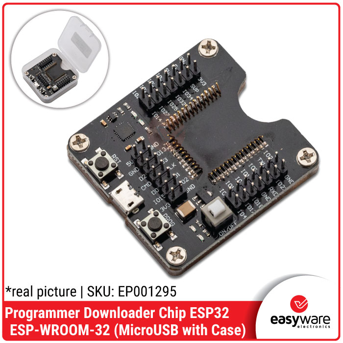 Jual ESP-WROOM-32 Programmer Downloader Chip ESP32 MicroUSB with Case | Shopee Indonesia