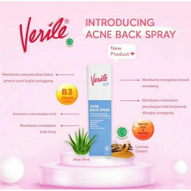 Jual Verile Acne Back Spray 90 ml | Shopee Indonesia