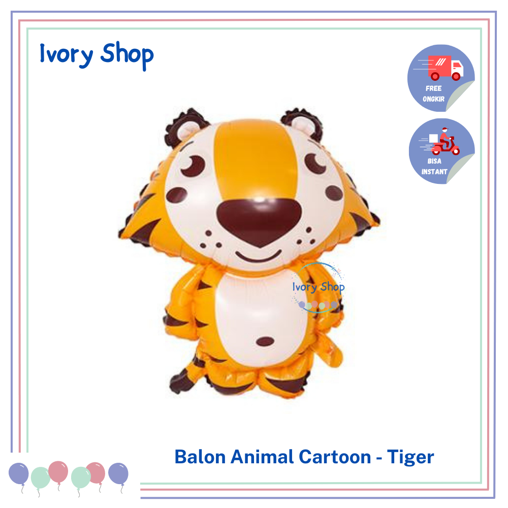 Jual Balon Animal Cartoon Cute Binatang Hewan full body Kartun Lucu ...