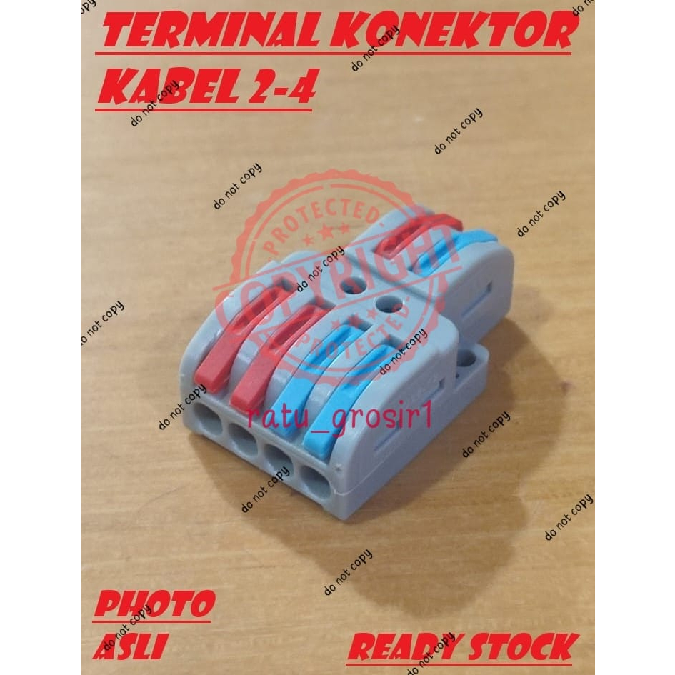 Jual Terminal Konektor Kabel Wago Cabang Input 2 Kabel Output 4 ...