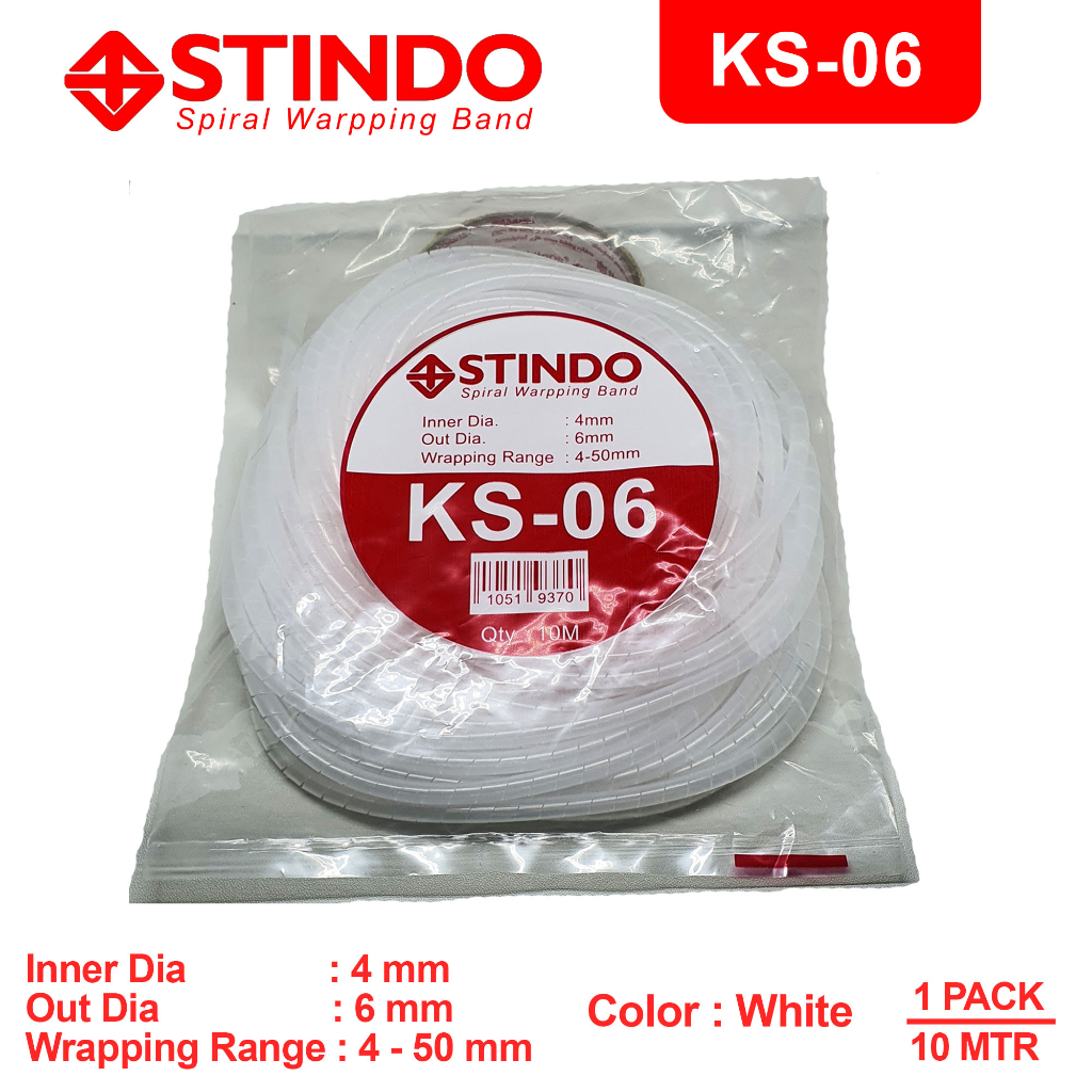 Jual Kabel Spiral KS6 Cable Spiral KS-6 Spiral Wrapping Band SWB6 STINDO | Shopee Indonesia