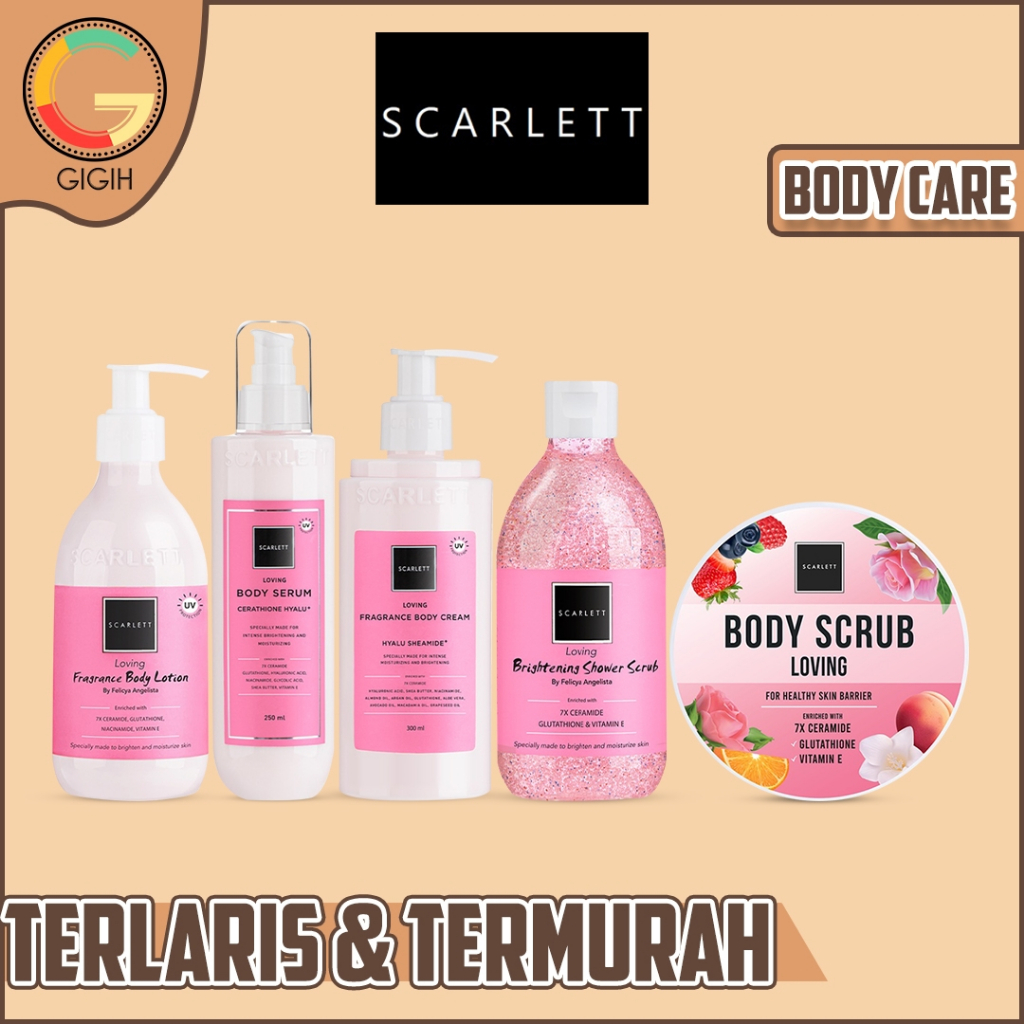 Jual SCARLETT WHITENING LOVING SERIES ( LOTION / BODY CREAM / LULUR ...