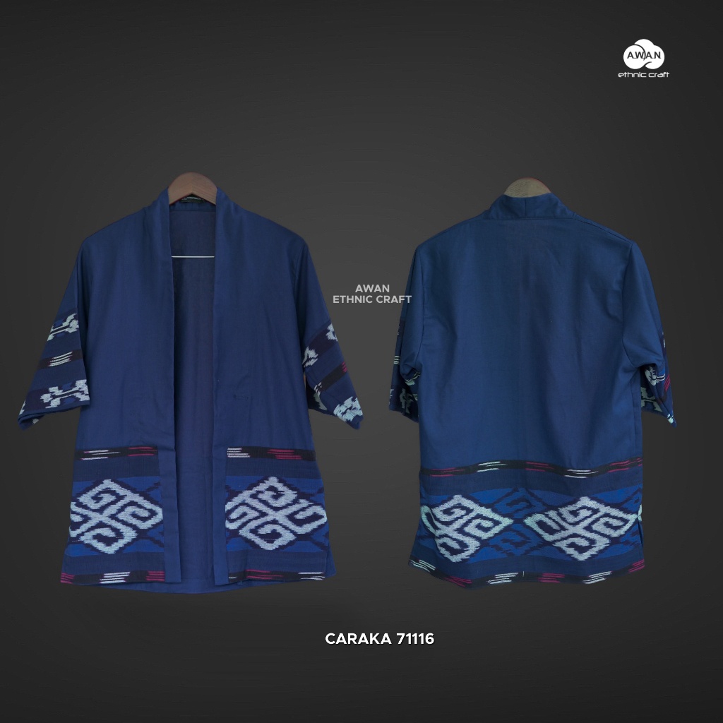 Jual Caraka - Outer Kimono Tenun Etnik Pria Wanita by Awanethniccraft ...