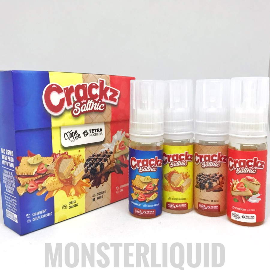 Jual SALT CRACKZ 4 IN 1 PACK 25MG 15ML BY TETRA X VAPE ON | Shopee ...