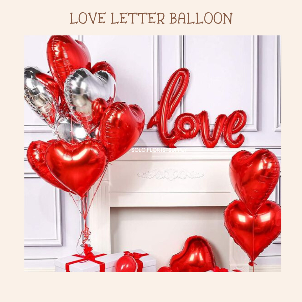 Jual 40INCH & 18INCH LOVE JUMBO BALON VALENTINE DEKORASI SET/DEKORASI ...