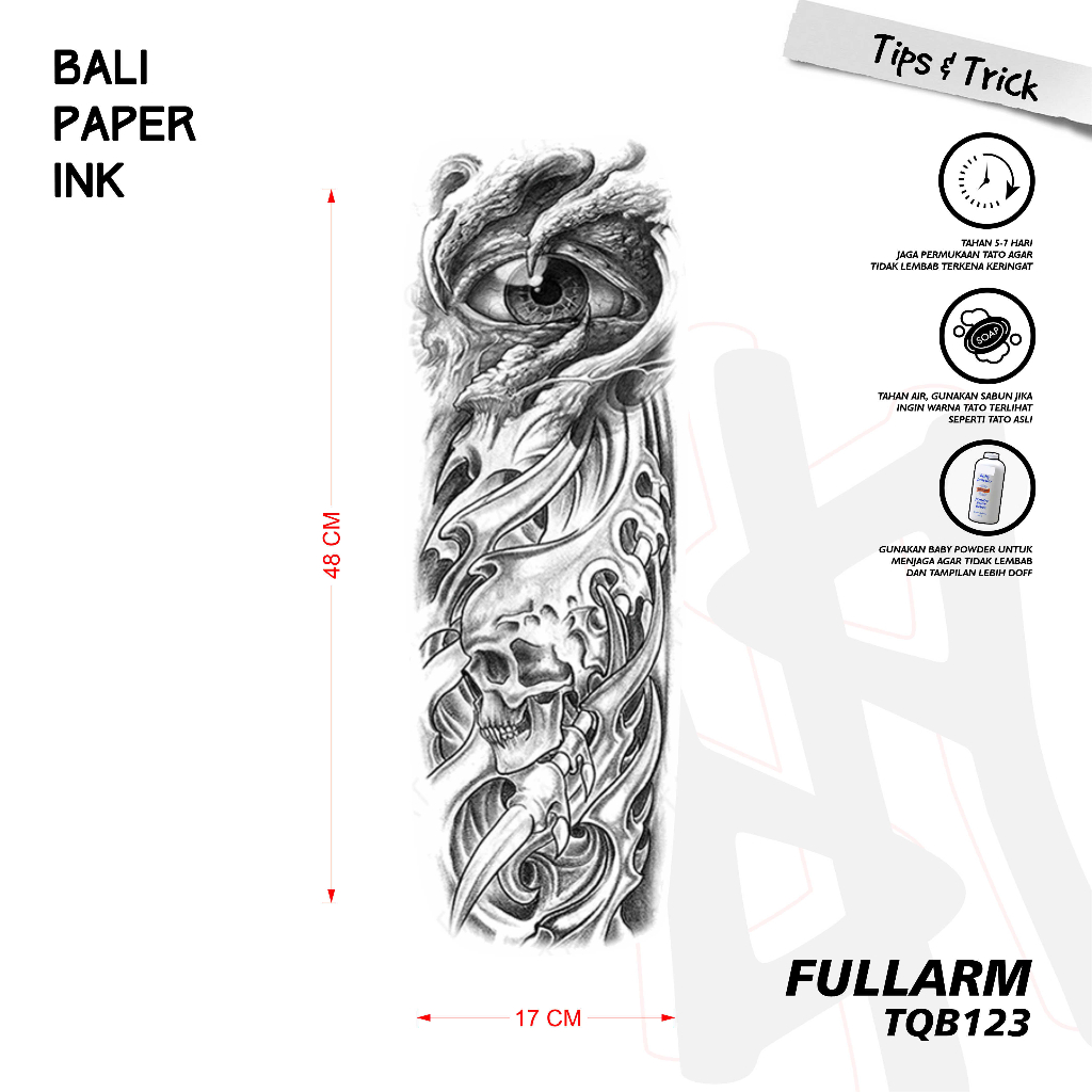 Jual TQB123 The Eye Tato Temporer Basic Bali Paper Ink | Shopee Indonesia