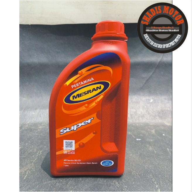 Jual Oli Motor Merk Mesran Super 20w50 Ukuran 1 Liter / 1000 ml ...