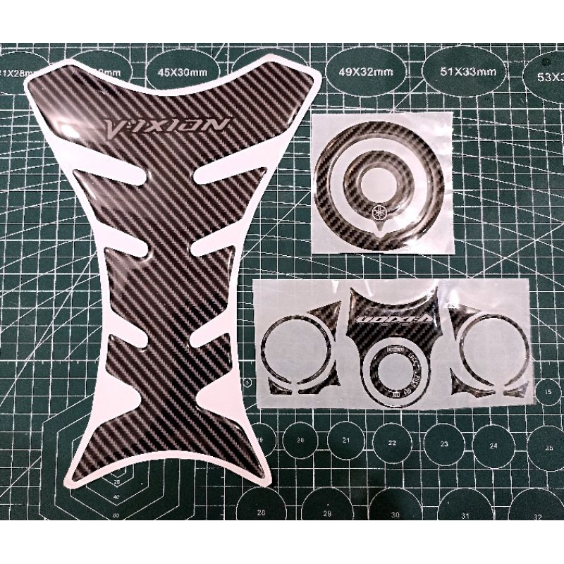 Jual paket sticker timbul vixion old segitiga stang tutup tanki tankpad ...