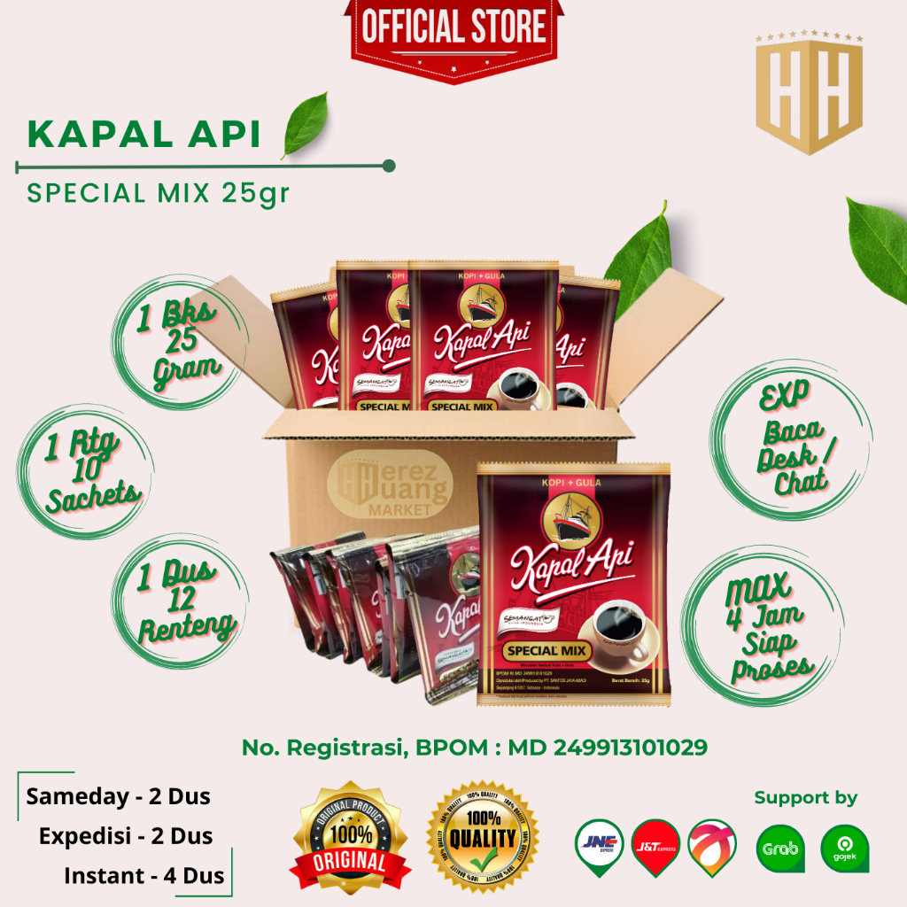 Jual KAPAL API SPECIAL MIX 25gr 1 Dus Kopi Hitam Plus Gula | Shopee ...
