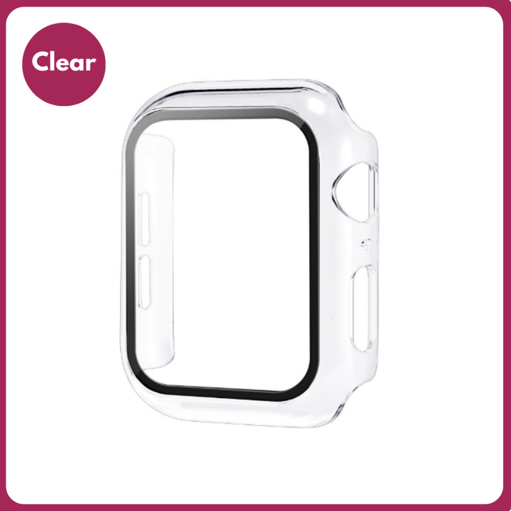 Jual 2 in 1 Hardcase + Screen Protector Tempered Glass For Apple Watch ...
