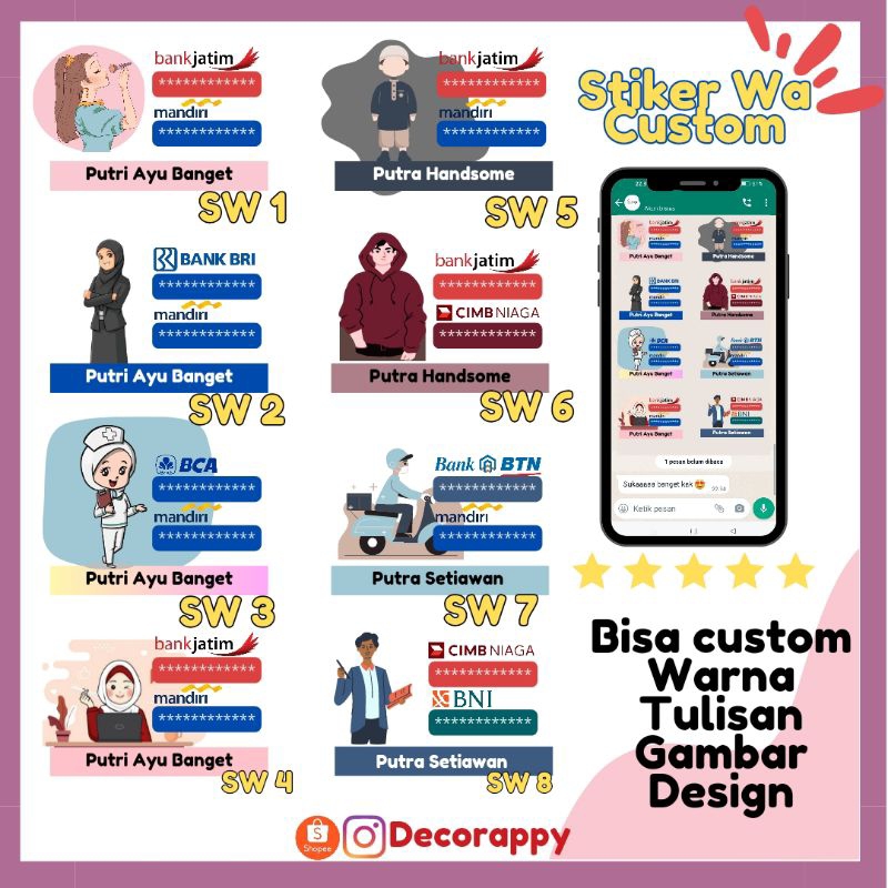Jual Stiker whatsapp lucu / jasa design stiker whatsapp profesional ...