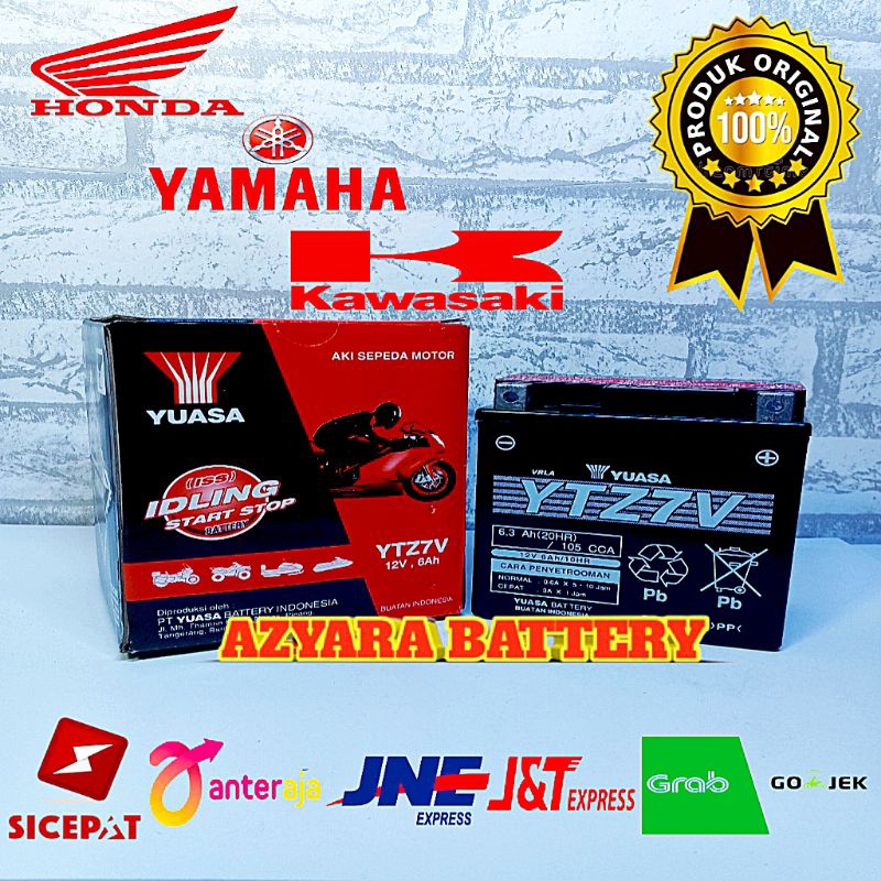 Jual AKI MOTOR YAMAHA NMAX SERIES, AEROX, LEXI TYPE YTZ7V YUASA 12V6AH | Shopee Indonesia