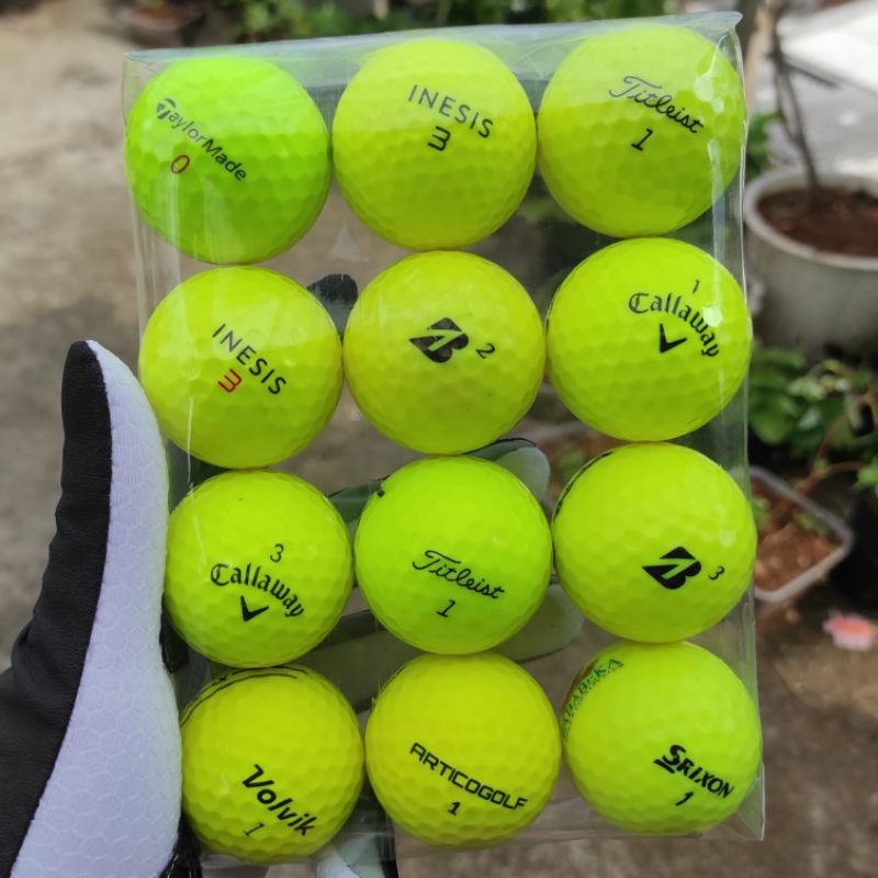 Jual Bola Golf Paket 12 Pcs Warna Kuning | Shopee Indonesia