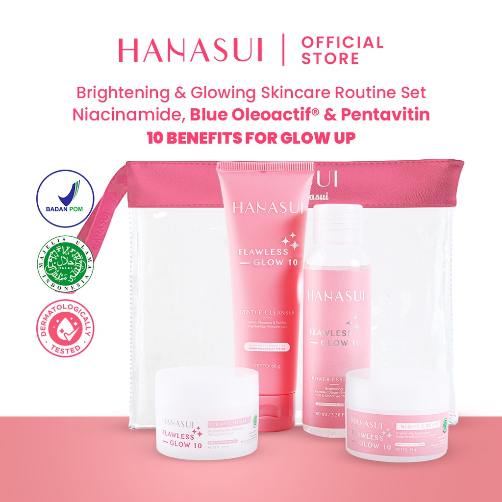 Jual HANASUI FLAWLESS GLOW 10 SERIES WITH POUCH / HANASUI EXPERT ...