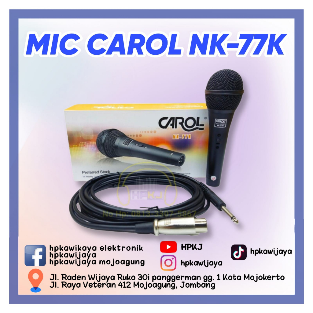 Jual MIC MICROPHONE CAROL NK-77K mikrofon carol nk 77k 77 k | Shopee ...