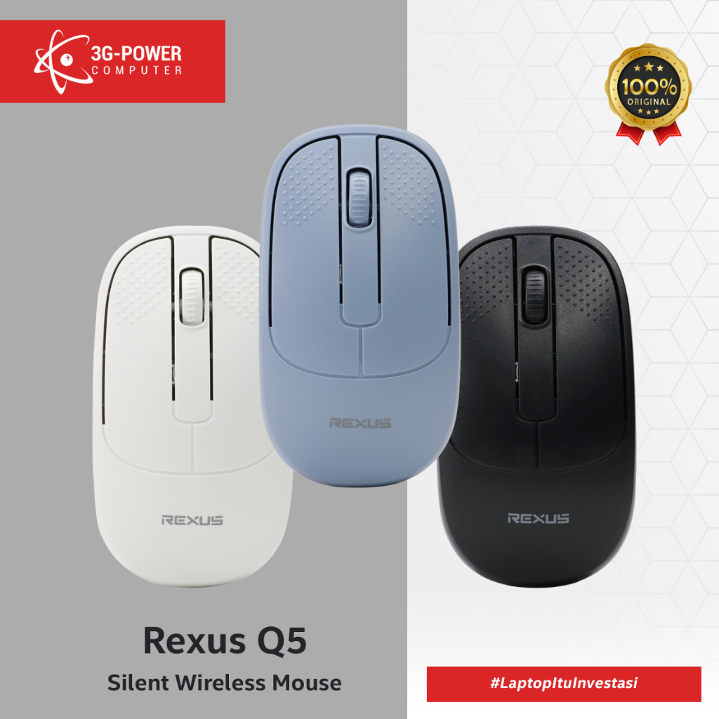 Jual Rexus Q5 Silent Wireless Office Mouse | Shopee Indonesia