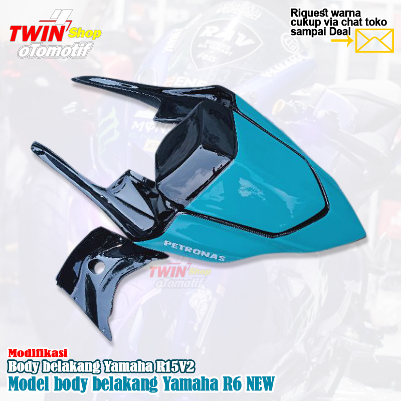 Jual BODY R15 V2 BODY R6 NEW BODY BELAKANG R15V2 MODEL BODY R6 NEW BIRU ...