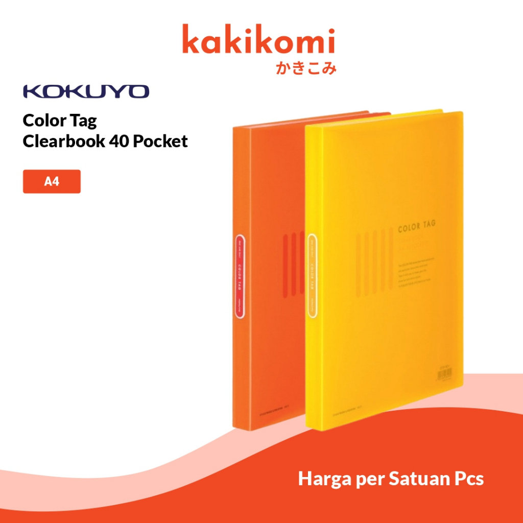 Jual Kokuyo ColorTag Clear Book Map File Folder Dokumen A4 40 Pocket ...