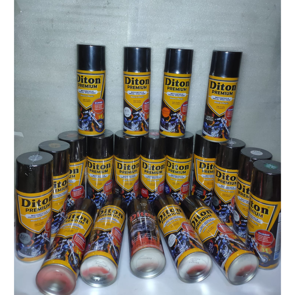 Jual Pilox Pilok Cat Semprot Diton Premium 400CC Black Doff Clear Candy ...
