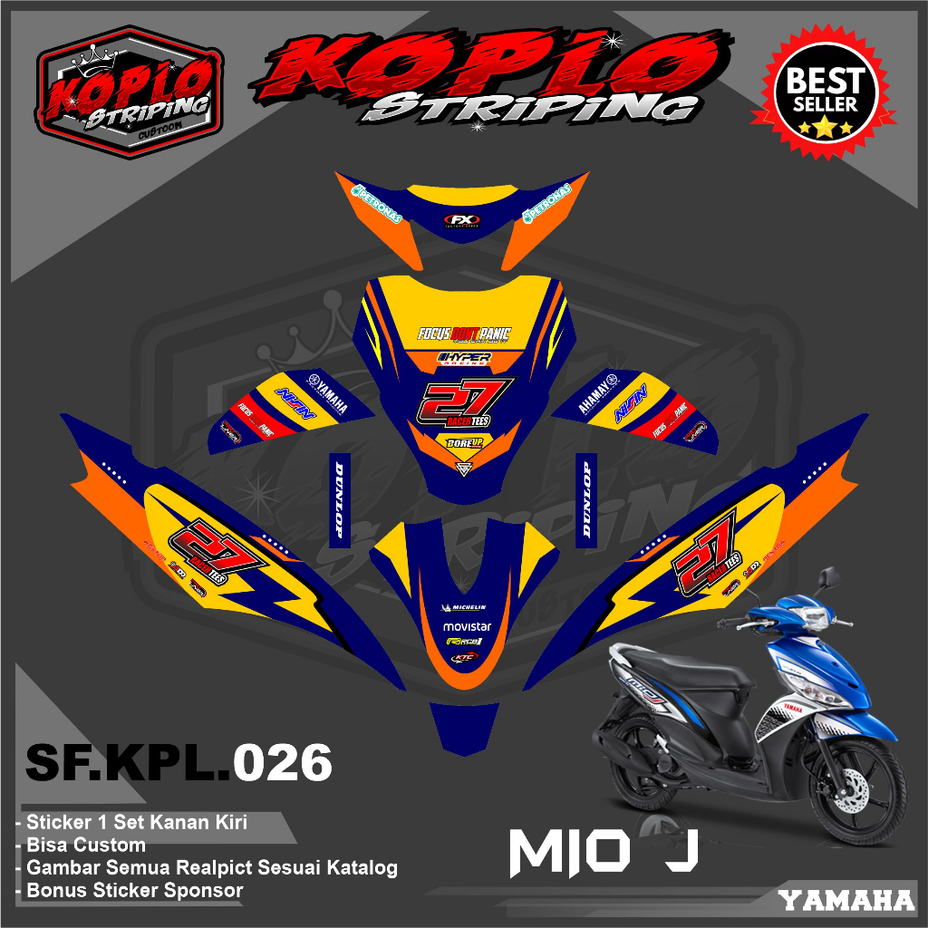 Jual Stiker Decal Full Body Motor Yamaha Mio J - Sticker Decal Full ...