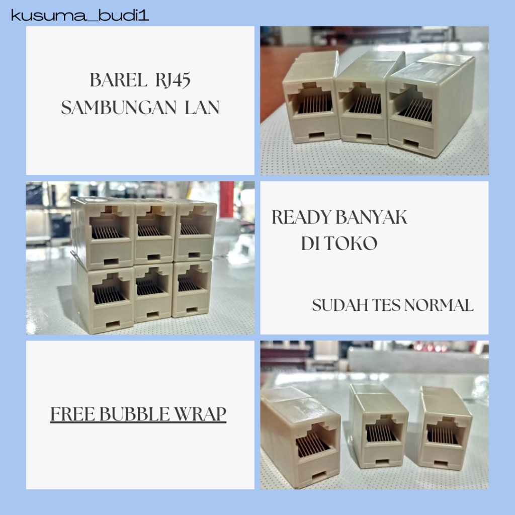Jual Barel UTP RJ45 sambungan konektor RJ45 Female to Female | Shopee ...