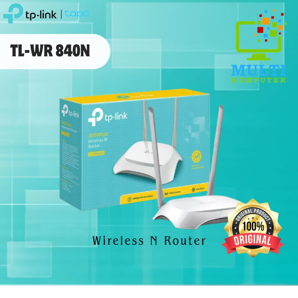 Jual TP-LINK TL-WR 840N / TL-WR 820N 300MBps Wireless Router | Shopee ...