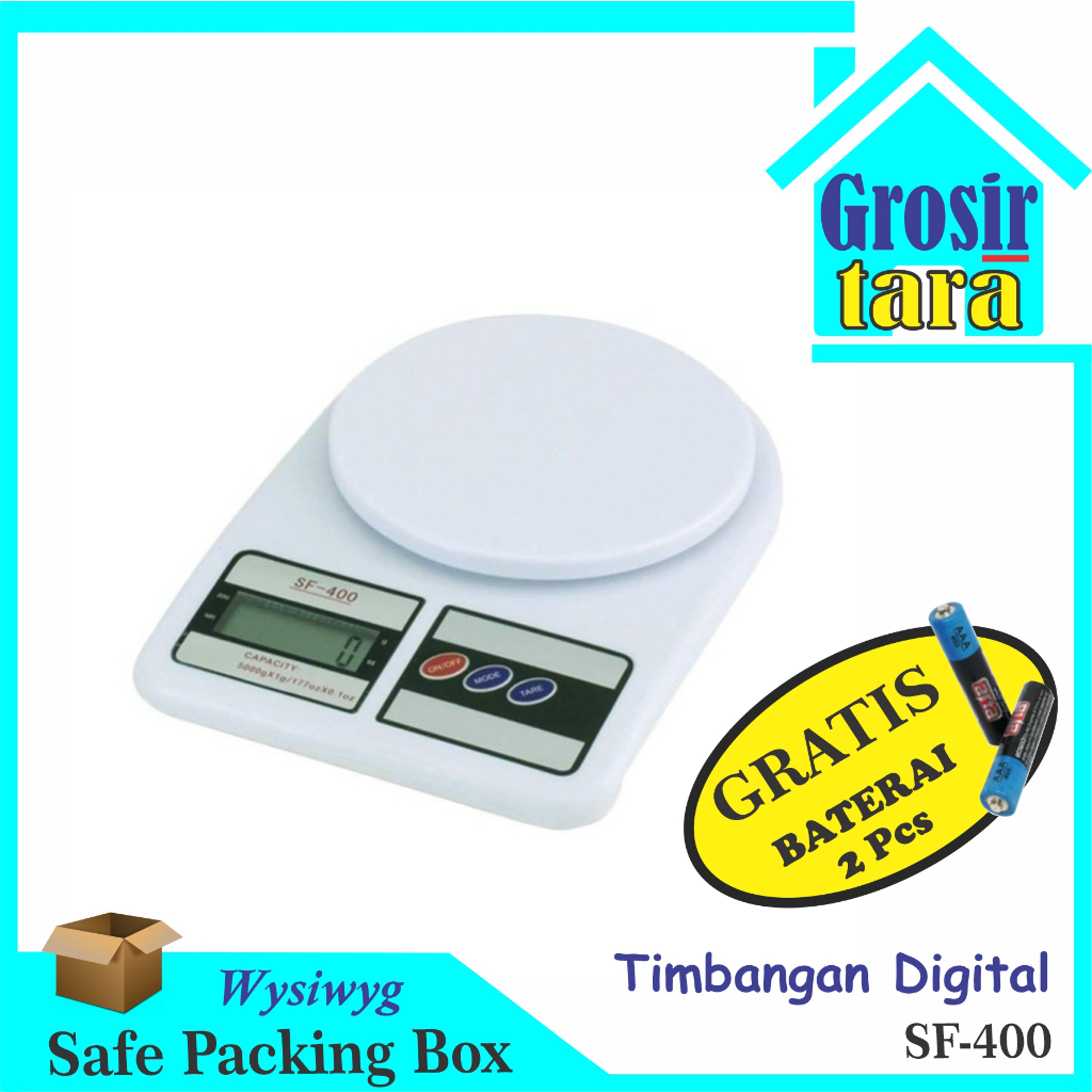 Jual Timbangan Dapur Kue Digital 10KG & 5KG FREE BATERAI SF-400 YK-F400 MODEL ADVANCED 10KG ...