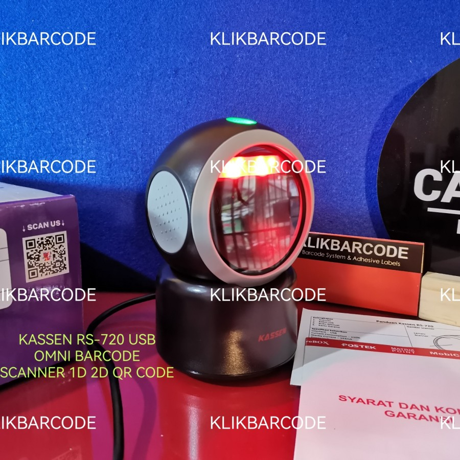 Jual KASSEN RS-720 OMNI DIRECT SCANNER BARCODE 1D/2D QR DIGITAL - USB ...