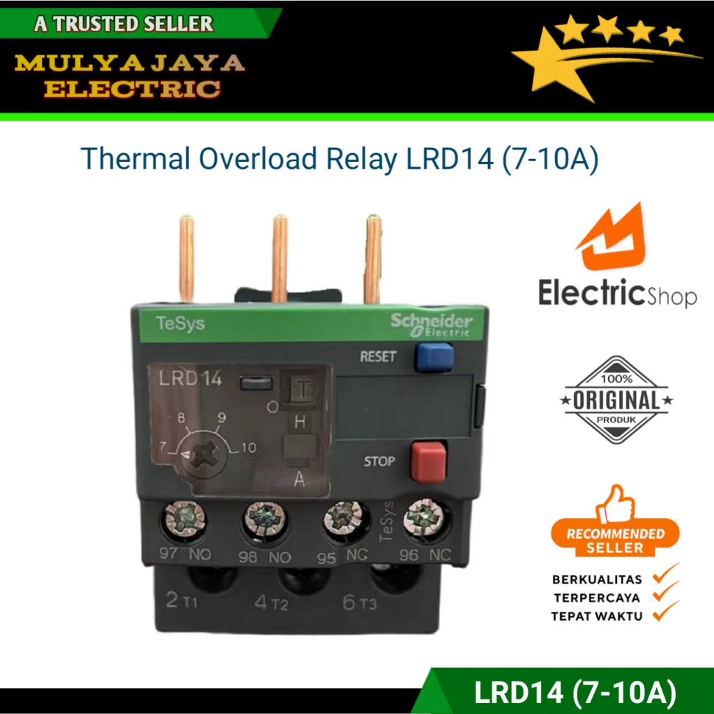 Jual Thermal Overload Relay (TOR) Schneider LRD14 ( 7-10) Original ...