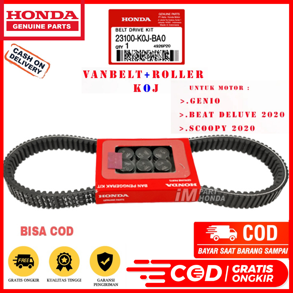 Jual VANBELT VAN BELT V BELT ASSY GENIO BEAT Fi Deluxe NEW LED SCOOPY ESP BEAT STREET 2020 2021 ...