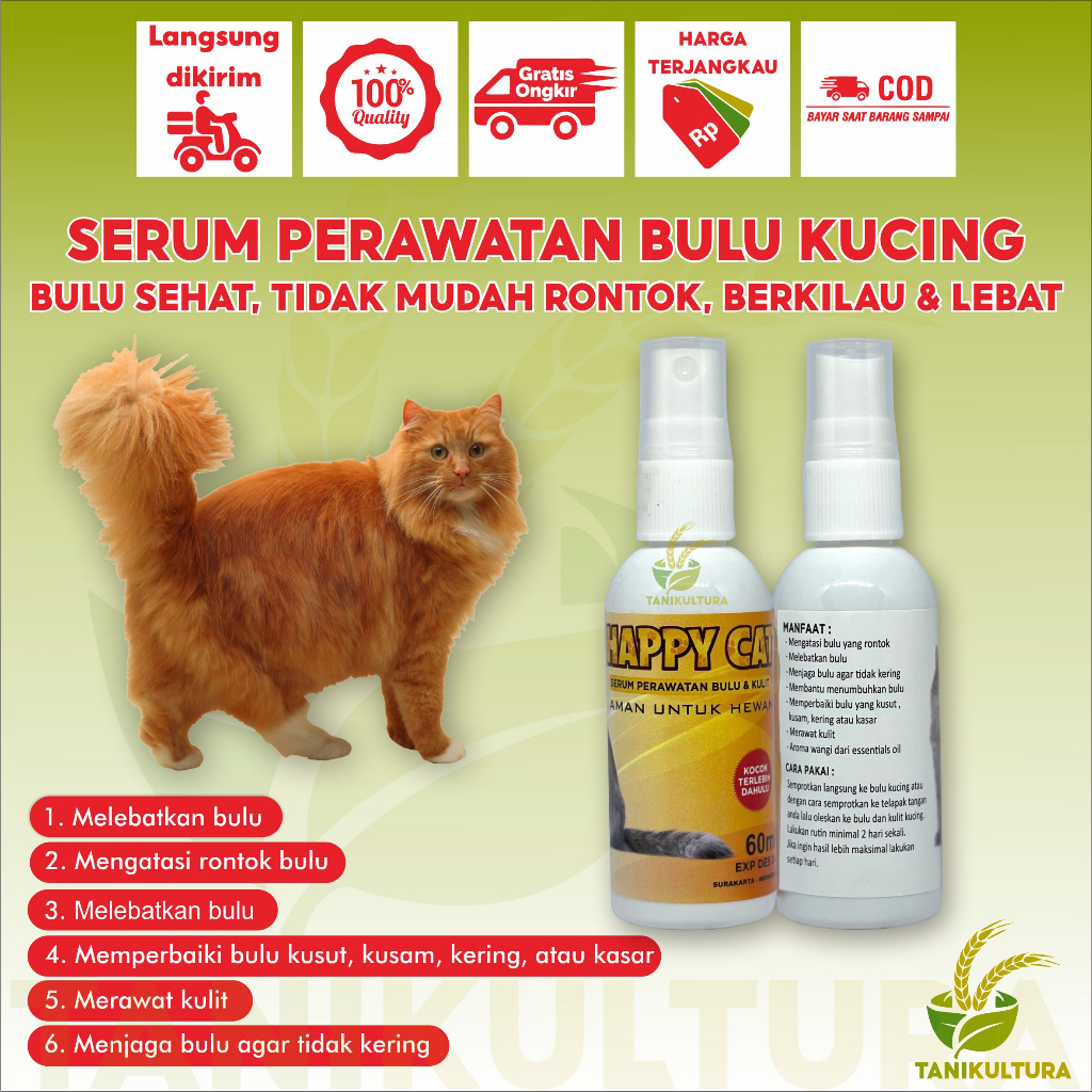 Jual Vitamin Bulu Kucing Spray Obat Untuk Pelebat Bulu Kitten Mengatasi ...