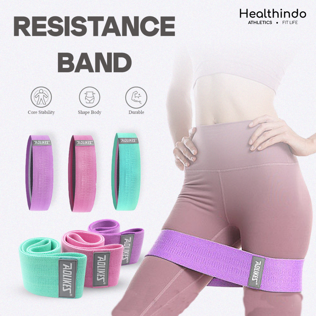 Jual Aolikes - Resistance Band Kain Anti Slip Karet Elastis Untuk ...