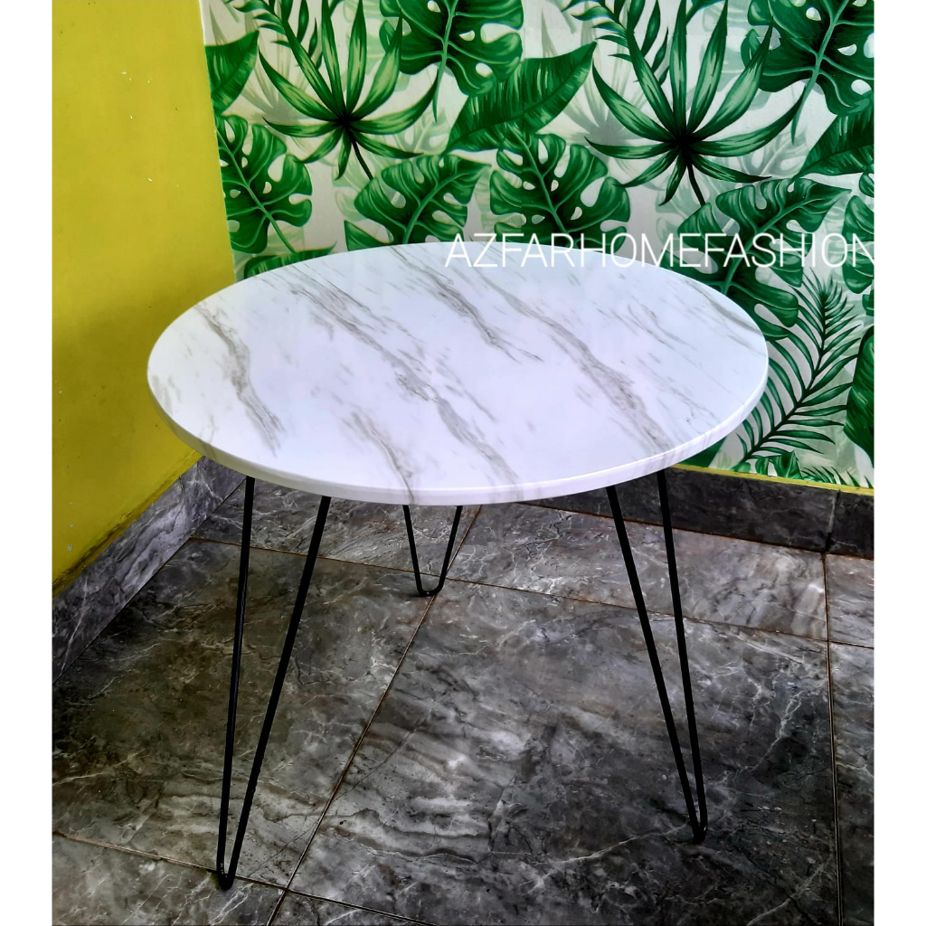 Jual meja bulat kaki besi minimalis ruang tamu,meja bulat sudut,meja ...