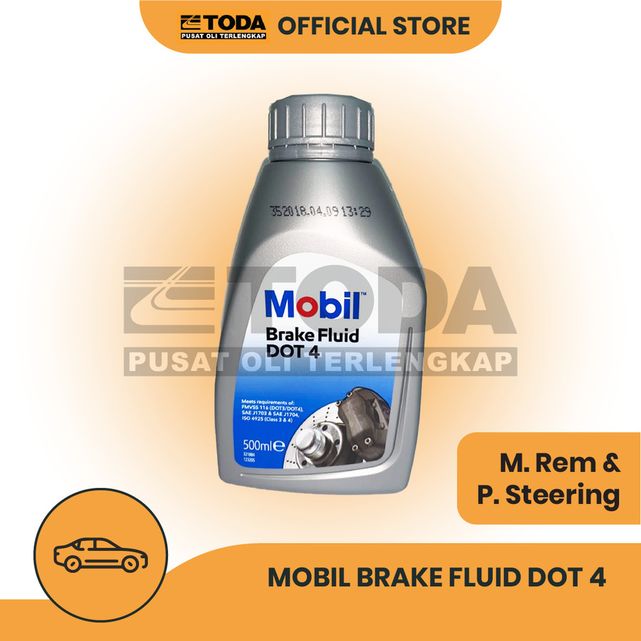 Jual Minyak Rem Mobil Brake Fluid DOT 4 Original 500ml - Mobil Brake ...