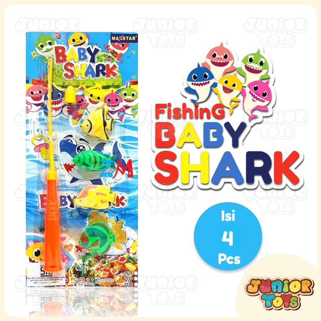 Jual Mainan Pancingan Magnet Baby Shark Pancing Ikan Permainan Edukasi ...