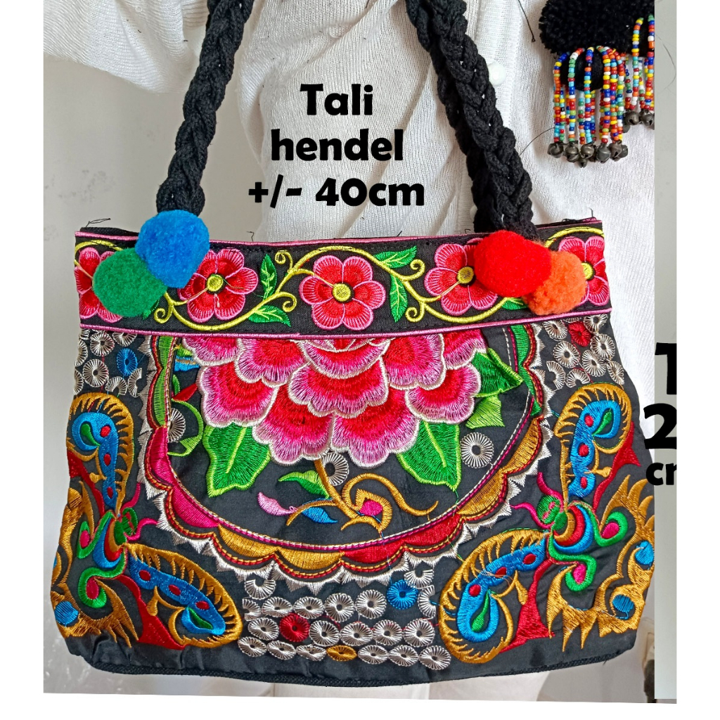 Jual tas bordiran import/tas thailand/tas slempang/tas etnik/clutch/tas ...