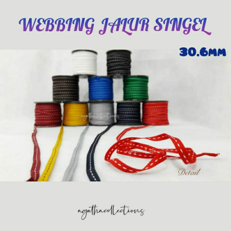 Jual Tali webbing/ webbing Polyester 1cm meteran | Shopee Indonesia