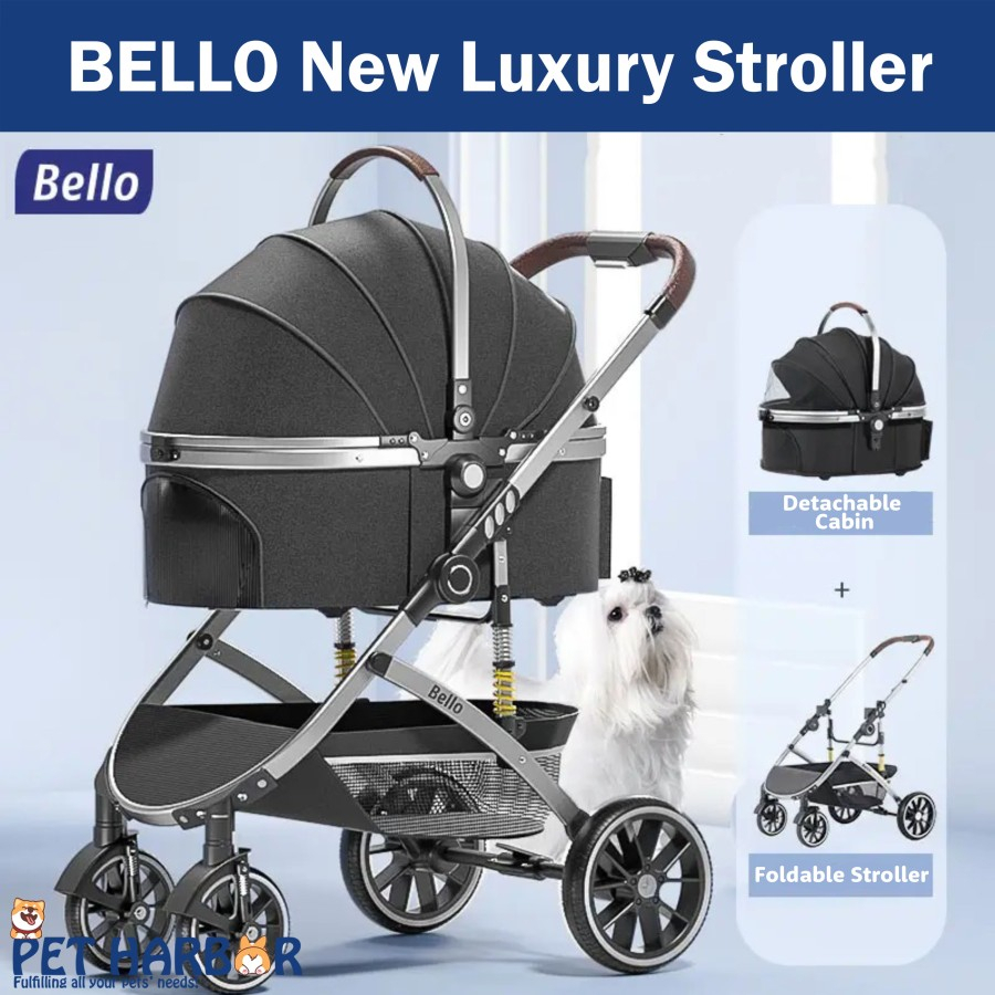 Jual Stroller Anjing Kucing | Bello New Luxury Stroller LD11 | Troli ...