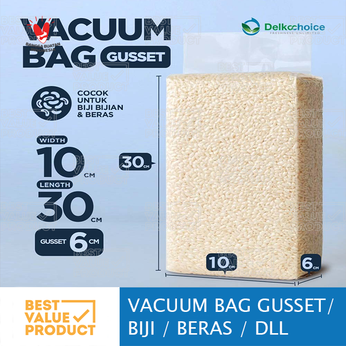 Jual PLASTIK VACUUM VACUM VAKUM GUSSET STANDING PREMIUM BERAS KOPI ...