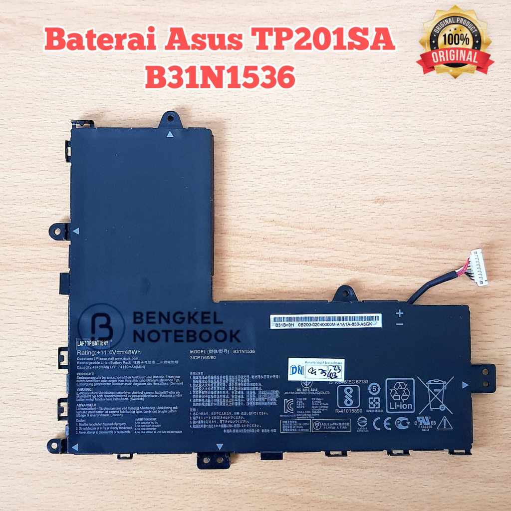 Jual Baterai Asus TP201SA TP201S B31N1536 TP201 Original | Shopee Indonesia