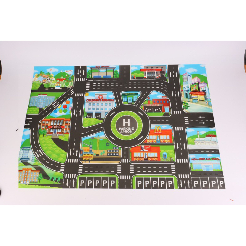 Jual playmat road map car scene mainan karpet mobil anak peta jalan ...