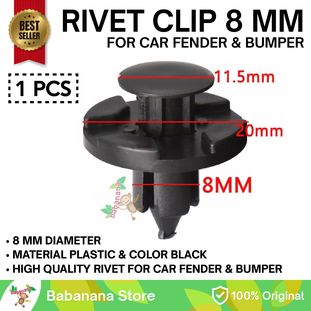 Jual Baut Rivet 8 mm Body Retainer Mobil Motor Bumper Door Trim Klip ...