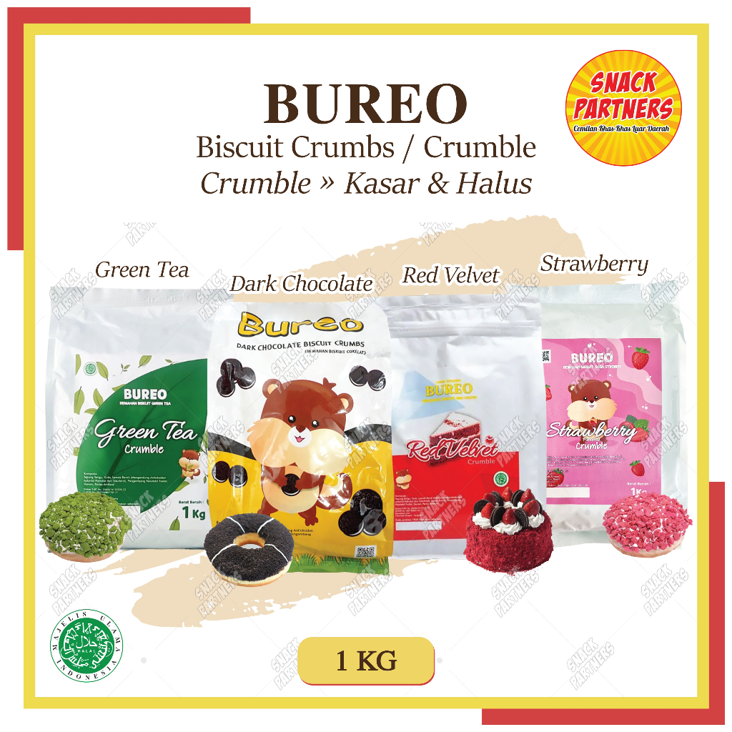 Jual BUREO Biscuit Crumble REPACK 500 GR - Bubuk Remahan/Remukan Biskuit Crumb Kasar & Halus ...