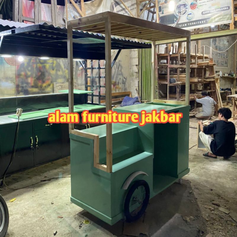 Jual gerobaktebu/ice/tebu/booth/stand/bazar/mall/serbaguna/gerobak/kayu ...