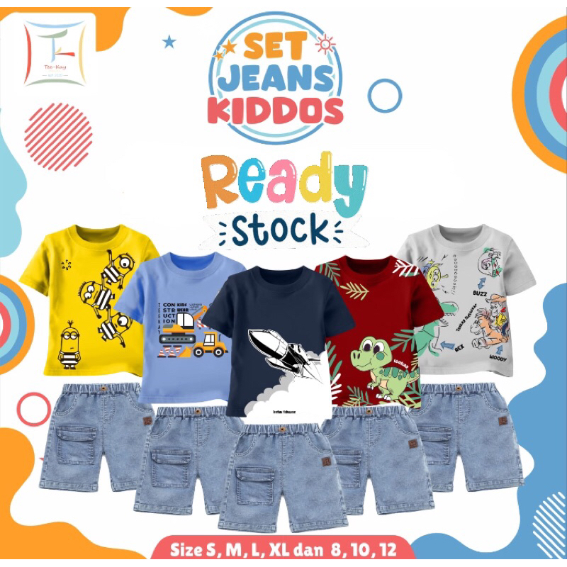 Jual SETELAN ANAK LAKI LAKI JEANS KIDDOS TEEKAY KIDSWEAR 8 -12 T ...