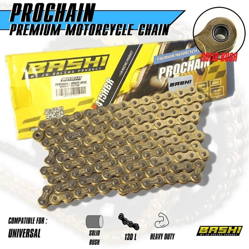 Jual RANTAI BASHI 428 415 130L GOLD PROCHAIN HBR ORIGINAL BASHI RACING ...