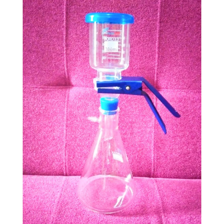 Jual Vacuum Filtration Set 3 IN 1 Glass Funnel Clamp and Filter Head ...