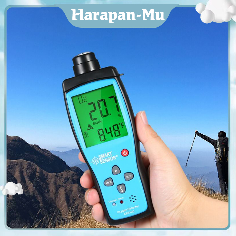Jual Ar 8100 Oxygen Tester Smart Sensor O2 Oxygen Detector Gas Detector